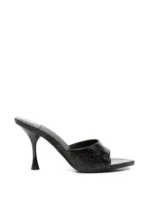 Jeffrey Campbell Agent Snakeskin-effect Sandals - Black