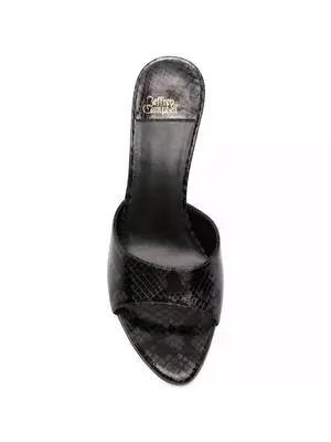 Jeffrey Campbell Agent Snakeskin-effect Sandals - Black