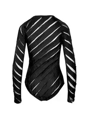 IOANA CIOLACU Spiral Sheer-panel Bodysuit