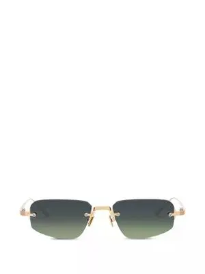 AKONI Juno Three 12k Rimless Sunglasses - Gold