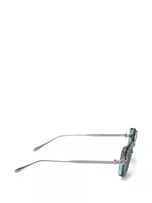 AKONI Jura Geometric-frame Sunglasses - Green