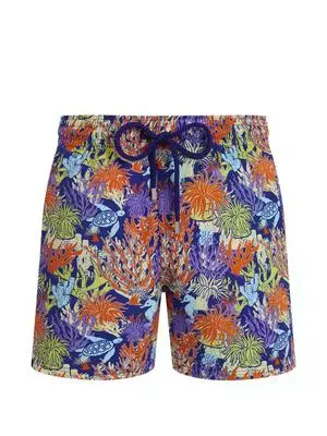Vilebrequin Aquatic-print Swim Shorts - Blue