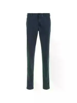 PT TORINO Chinos With Belt Loops And Button Fastening - Blue