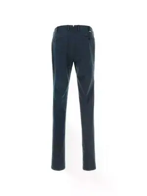 PT TORINO Chinos With Belt Loops And Button Fastening - Blue