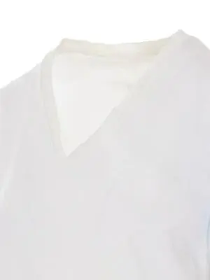 MAISON MARGIELA Floral-print V-neck T-shirt