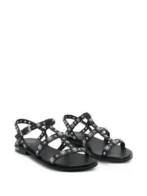 Ash Stud-embellished Sandals - Black