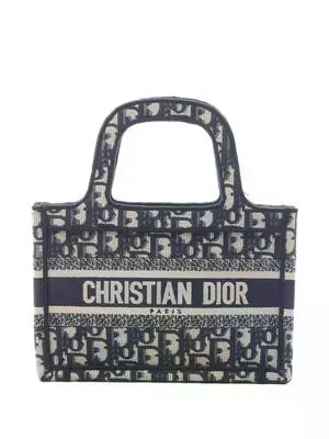Dior 2000s Mini Book Tote Embroidered Tote Bag