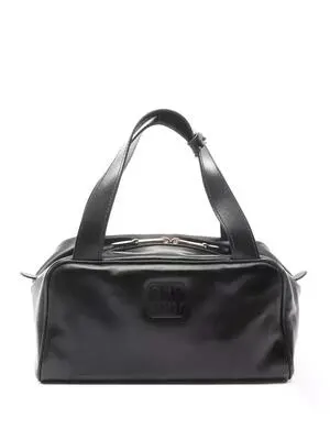 Miu Miu 2010s Softy Shine Leather Shoulder Bag - Black