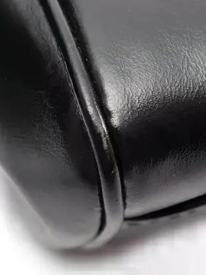 Miu Miu 2010s Softy Shine Leather Shoulder Bag - Black