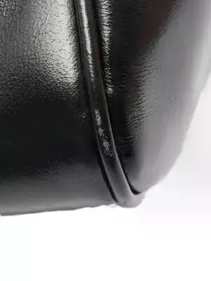 Miu Miu 2010s Softy Shine Leather Shoulder Bag - Black