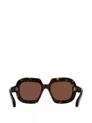 FERRAGAMO Tortoiseshell-effect Square Frame Sunglasses