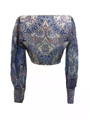Zimmermann Paisley-print Cropped Top