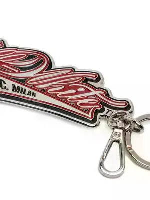 Off-White X Ac Milan Logo-plaque Keyring
