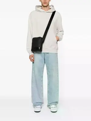 Calvin Klein Pebbled-texture Shoulder Bag With Logo Plaque