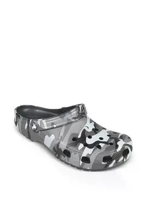 CROCS Camouflage-print Mules - Grey