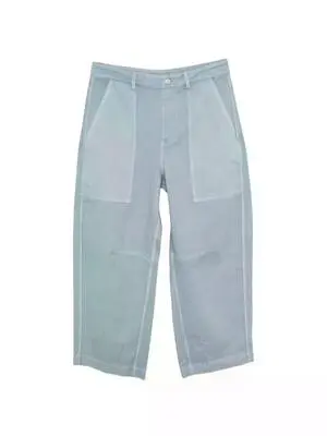 ROBERTO COLLINA Panelled Wide-leg Trousers - Blue