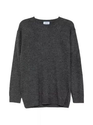 Prada Crew-neck Side-slit Sweater