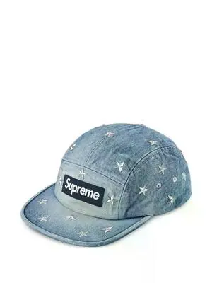 Supreme Star-studded Denim Baseball Cap - Blue