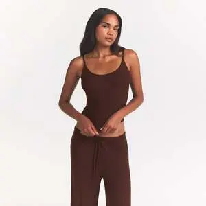 SKIMS Tank Top Pajama Set | Deep Neutral | Medium | Soft Lounge - Cocoa