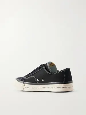 Visvim Nolan Suede-trimmed Canvas Sneakers - Black
