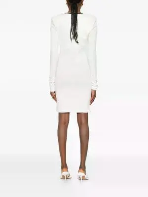 Just Cavalli Beaded V-neck Mini Dress