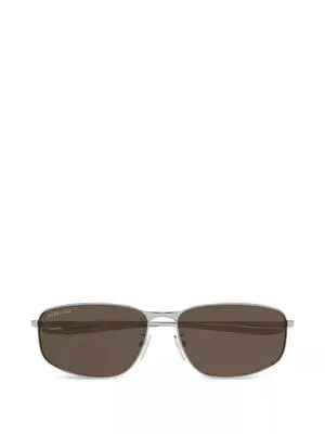Balenciaga Rectangle-frame Sunglasses - Silver