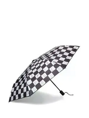 Karl Lagerfeld K/ballet Checkered Sketch-print Umbrella