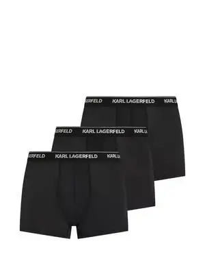 Karl Lagerfeld Logo-waistband Boxers - Black