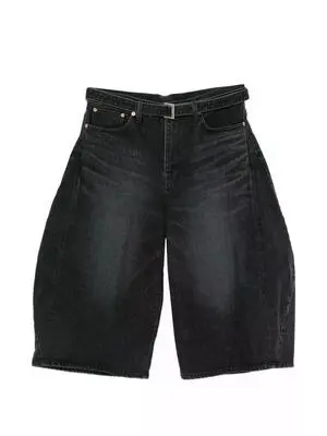 Sacai Belted Barrel-leg Shorts
