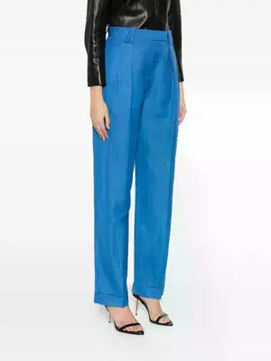 Versace Pleated Straight-leg Trousers