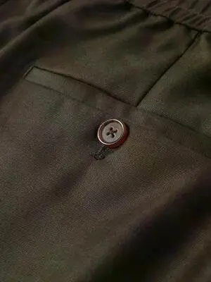 Shanghai Tang Elasticated-waist Wool Trousers