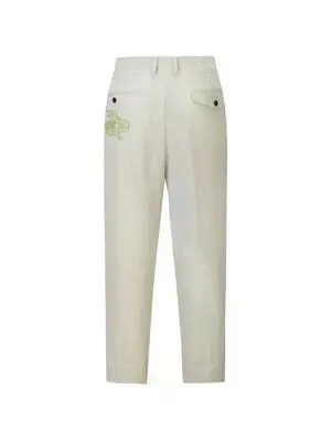 Shanghai Tang Herringbone Dragon-embroidered Trousers