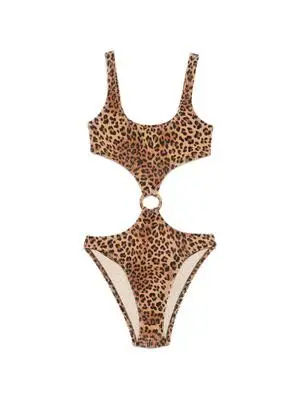 MC2 SAINT BARTH Animal-print One-piece Swimsuit - Neutrals