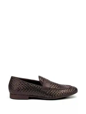 FRAU Woven Leather Loafers