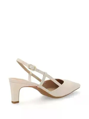 FRAU Semi-polished Leather Slingback Pumps - Neutrals