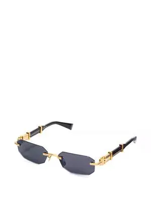 Balmain Geometric-frame Rimless Sunglasses