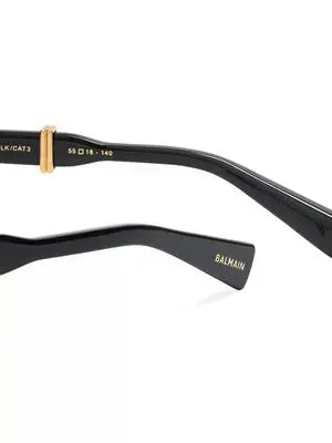 Balmain Geometric-frame Rimless Sunglasses