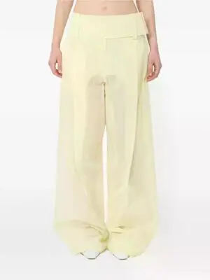 Sportmax Wide-leg Trousers - Yellow