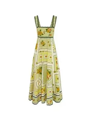 ALEMAIS Dixie Summer Floral-print Maxi Dress - Yellow