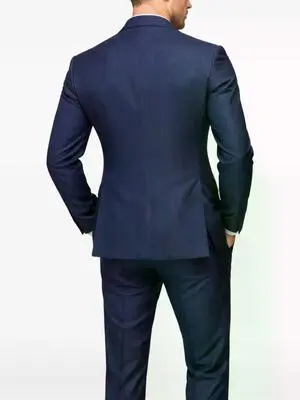 FRANZESE COLLECTION Beckham Pinstriped Double-breasted Suit - Blue