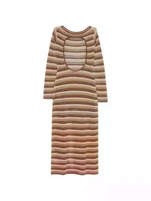 MC2 SAINT BARTH Robyn Striped Maxi Dress - Neutrals
