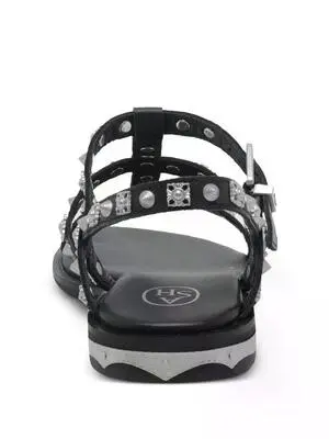 Ash Stud-embellished Parka Sandals - Black