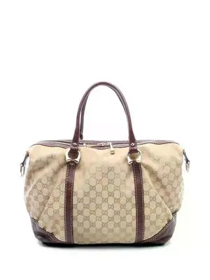 Gucci 2000s Mini Boston Gg Canvas Tote Bag