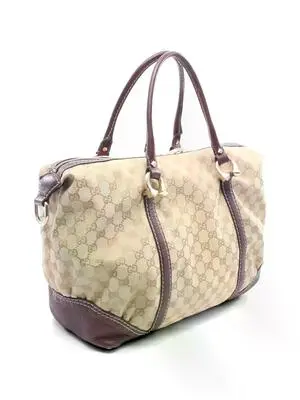 Gucci 2000s Mini Boston Gg Canvas Tote Bag