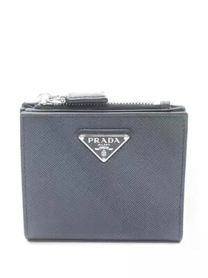 Prada Silver Tone Wallets For Men