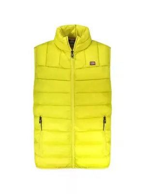 NORWAY 1963 Quilted Zip-up Gilet With Logo Patch - Yellow