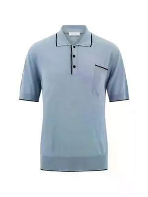 FERRAGAMO Gancio-tab Knitted Polo Shirt