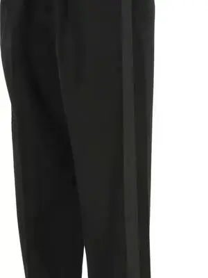Saint Laurent Pleated Satin-trim Trousers