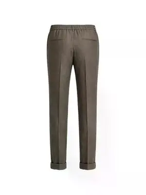 Peserico Drawstring Waist Tailored Trousers - Brown