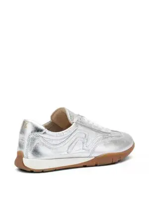 FRAU Laminated Leather Sneakers - Silver